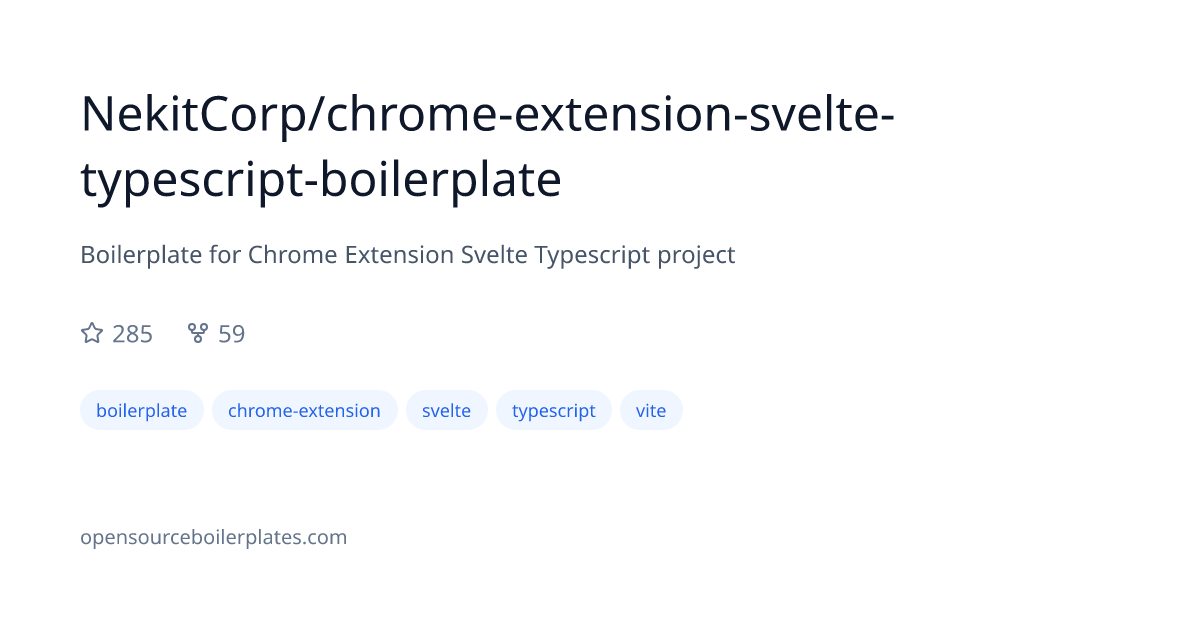 Nekitcorp Chrome Extension Svelte Typescript Boilerplate