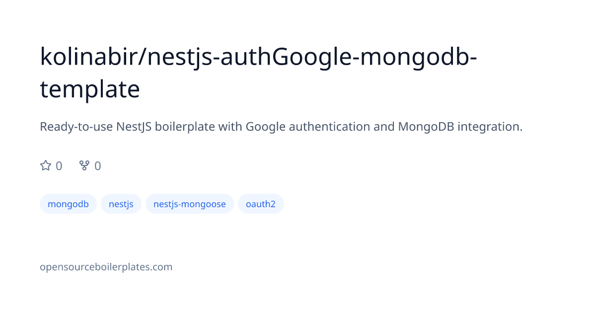 kolinabir/nestjs-authGoogle-mongodb-template kolinabir/nestjs-authGoogle-mongodb-template