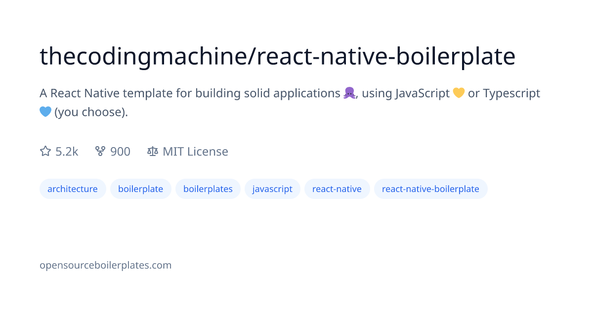 thecodingmachine/react-native-boilerplate